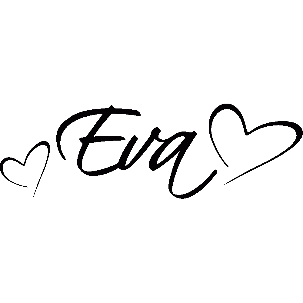 Stickers Eva Script Coeur - Art & Stick