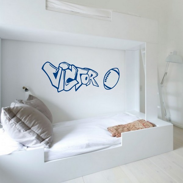 Stickers Victor Graffiti Rugby - Art & Stick
