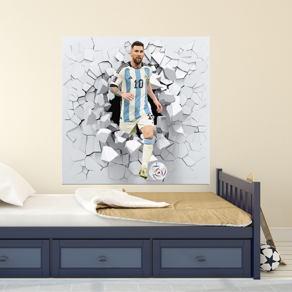 Stickers Messi 3D - Imprimé - Art & Stick